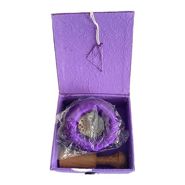 Cuenco Morado con símbolos de chakras \ Sheilaannanda